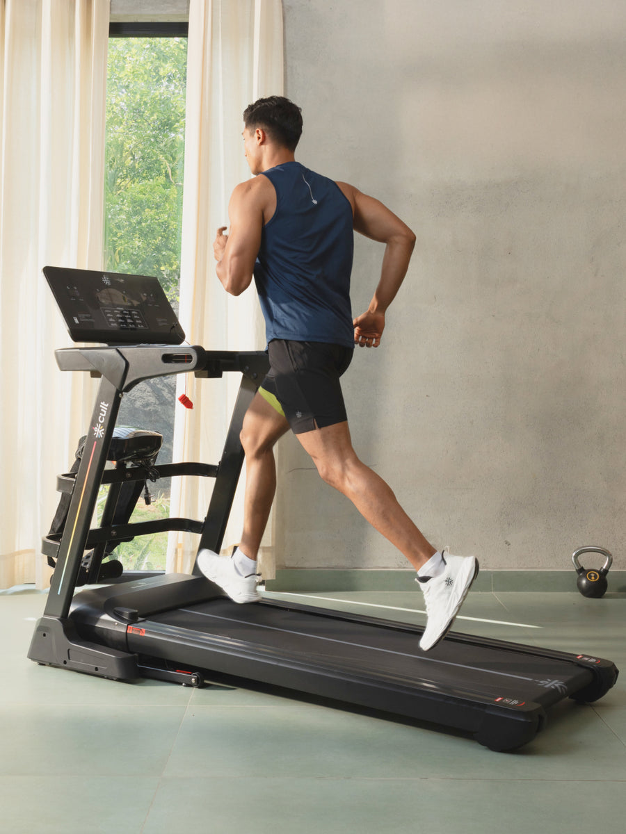 Cult SmartStridePro BLDC Motor (7HP Peak) Treadmill with Massager | Ma – Curefit Healthcare Pvt Ltd