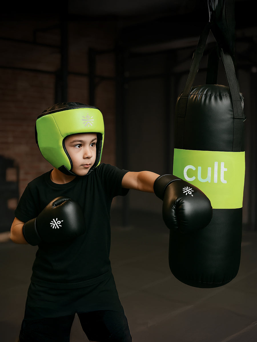 Buy cult Kids Boxing Kit - Punching bag, Boxing Gloves and Head gear ...