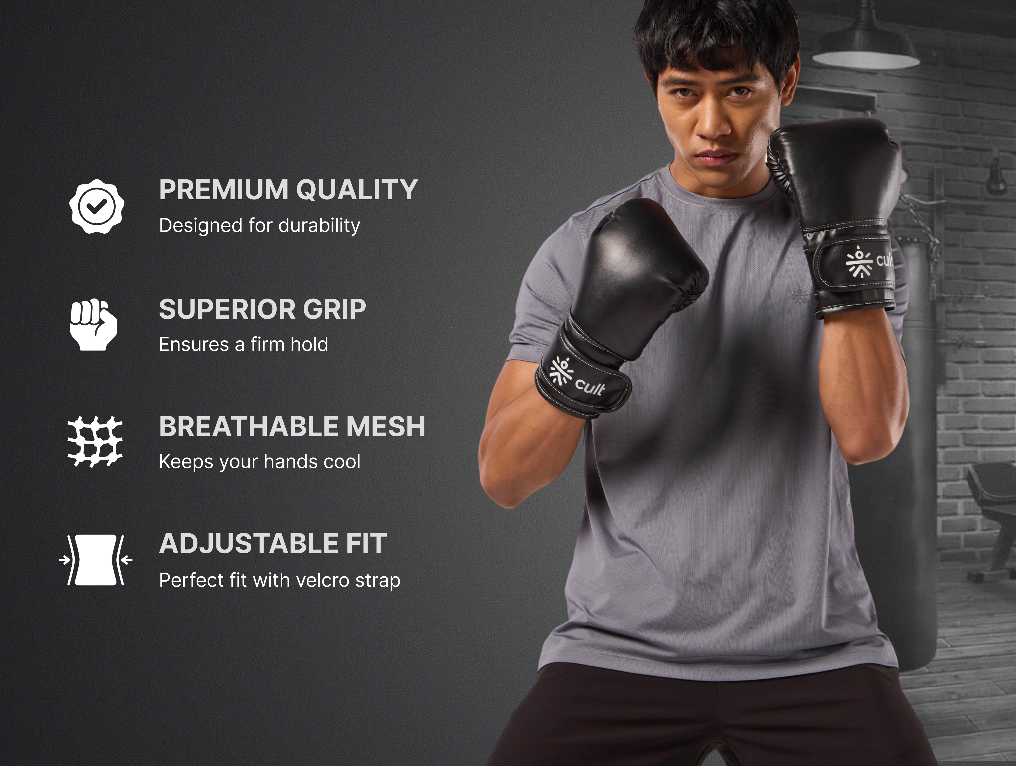 Buy cult Neo PU Boxing Gloves for Men & Women Foam Padding Thickness ...