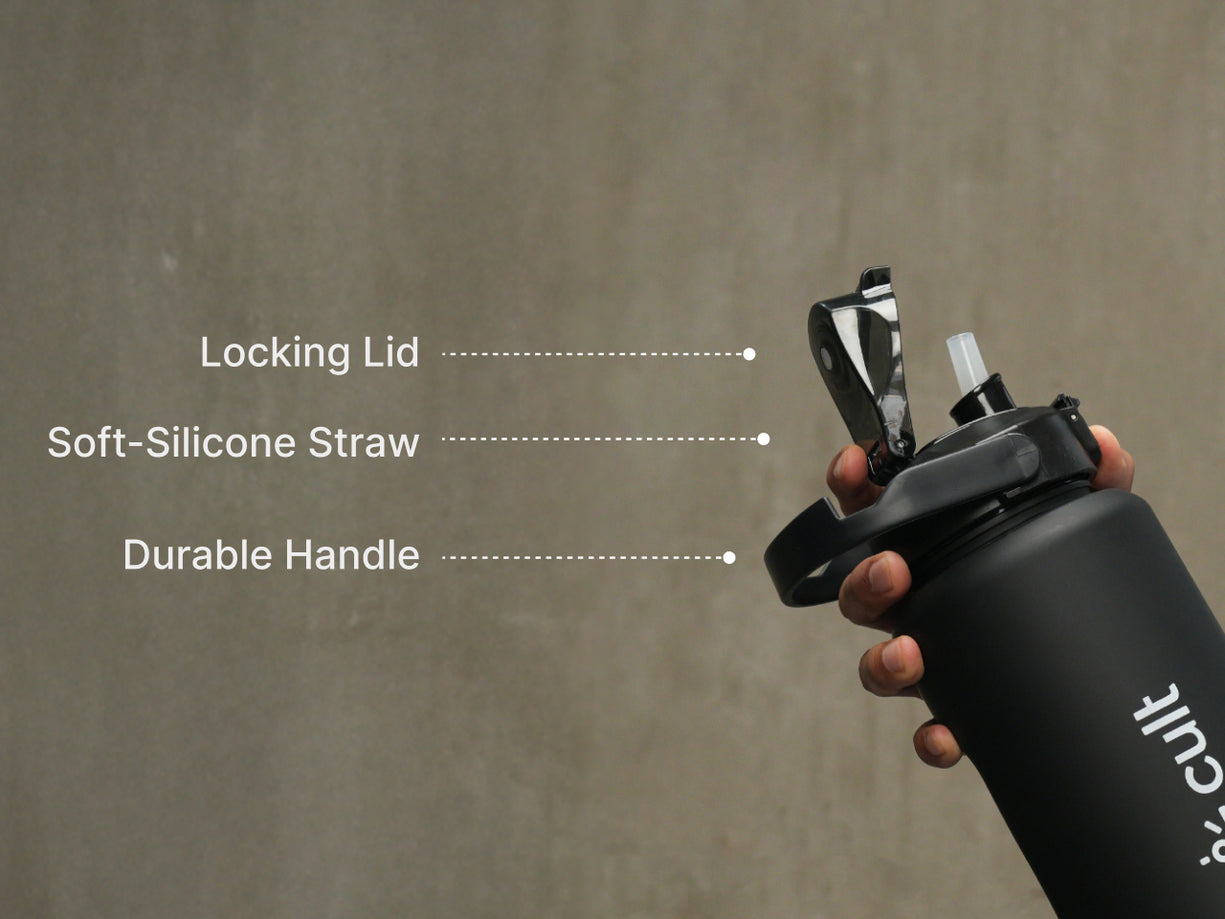 Buy cult Motivational Bottle 2L Unisex Time Mark Sipper with Straw ...