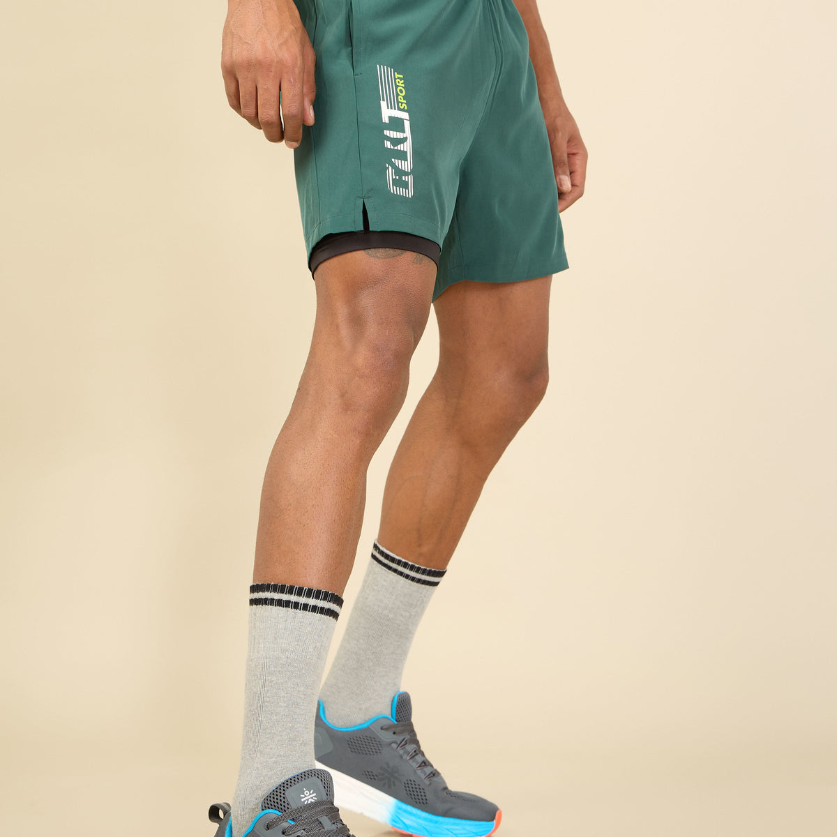 Buy Solid Performance Shorts with Inner Tights Online in India | Cult Store