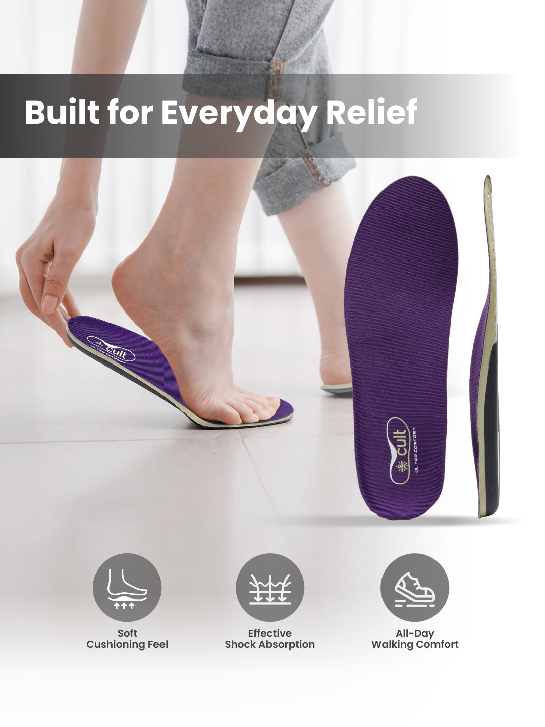 Buy the Best Shoe Insoles Online in India | Cult Store