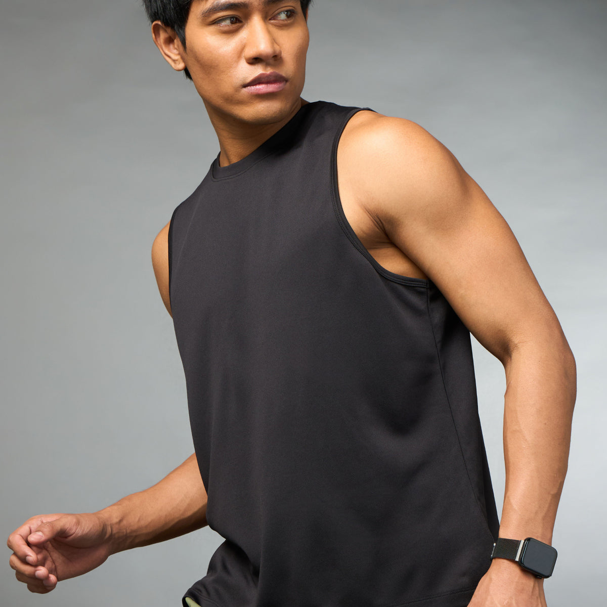 Buy Men's Running Essential Black Tank Online in India | Cult Store