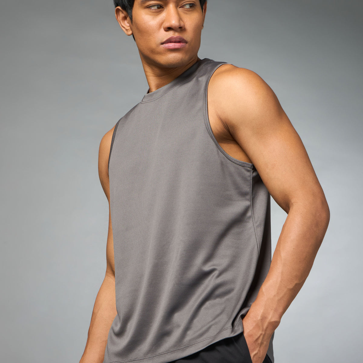 Buy Men's Running Essential Grey Tank Online in India | Cult Store