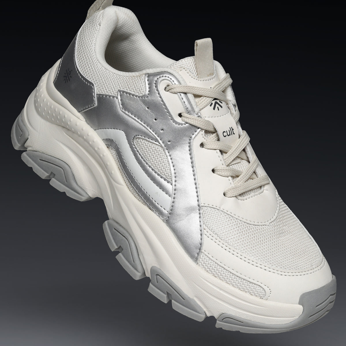 Buy cult Women's Luna Sneakers - Off White/Silver Online in India ...