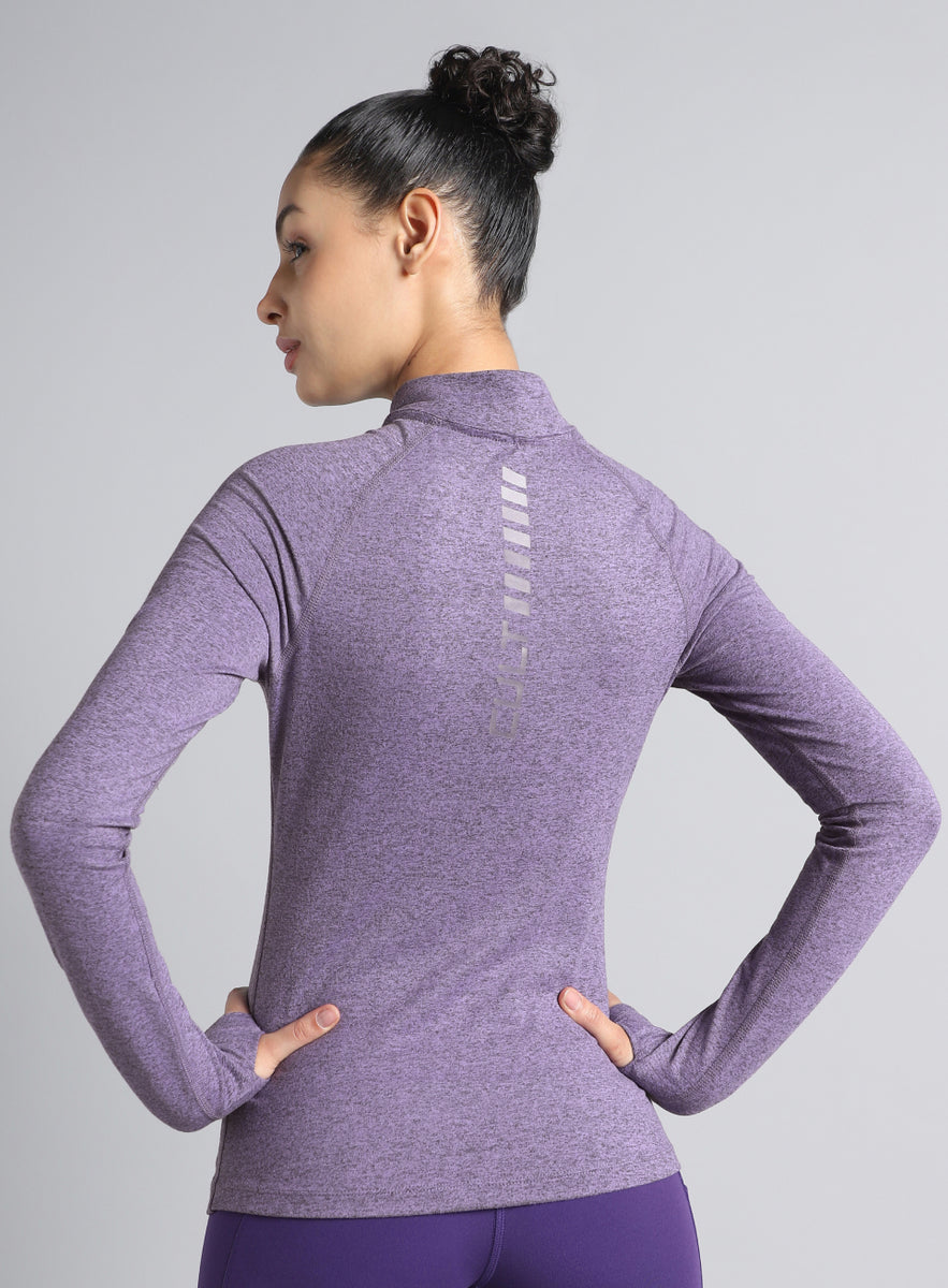 Buy Women's Purple Half Zip All Weather Performance Jacket Online in ...