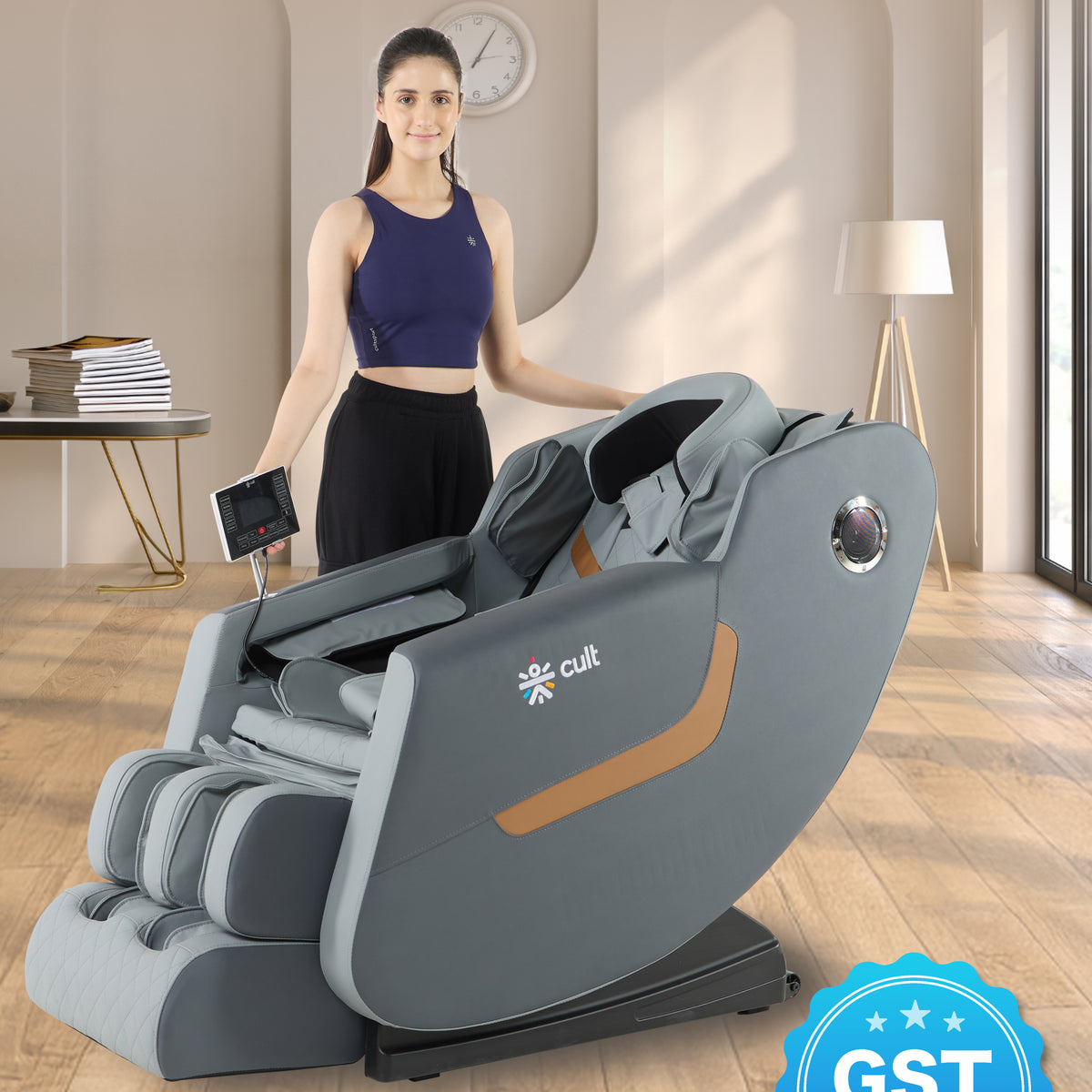 Buy Cult Harmony Massage Chair with Fixed Point Massage Technique and Bluetooth AI Voice ...