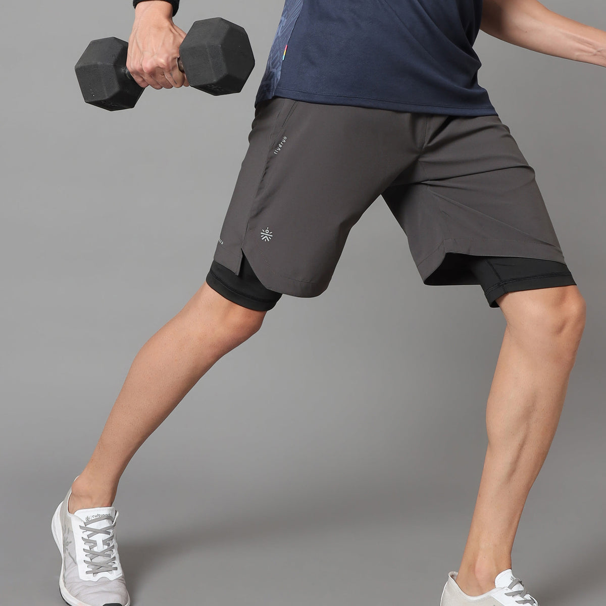 Workout Shorts with Inner Tights – Curefit Healthcare Pvt Ltd