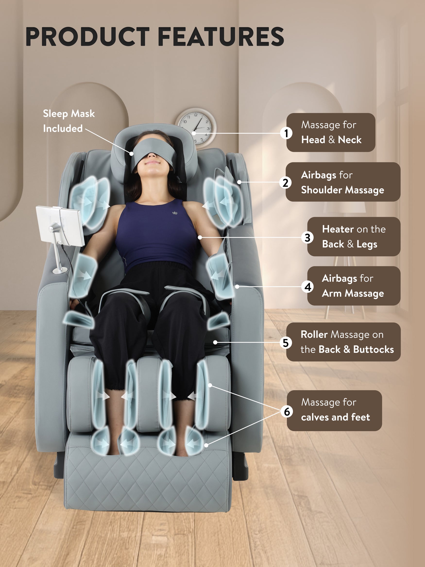 Buy Cult Harmony Massage Chair with Fixed Point Massage Technique and ...