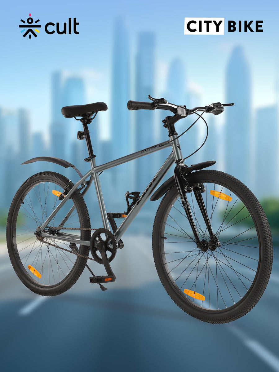 Buy City Bike Steel Frame Single Speed Cycle 26 inch with Single Wall ...