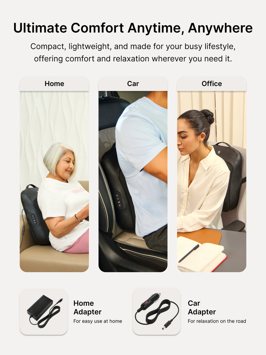 Buy Cult Deep Cure Pro Back massager, 4 Deep Kneading Shiatsu rollers ...